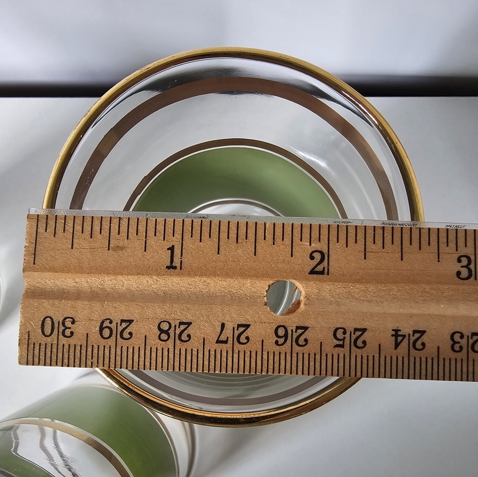 Set of 4 Vintage MCM Retro TST Heritage Celadon Drinking Glasses 11 Oz ...