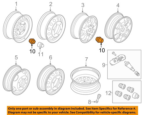 FORD OEM 15-24 Bronco Wheels Wheels-Wheel Nut ACPZ1012B | eBay