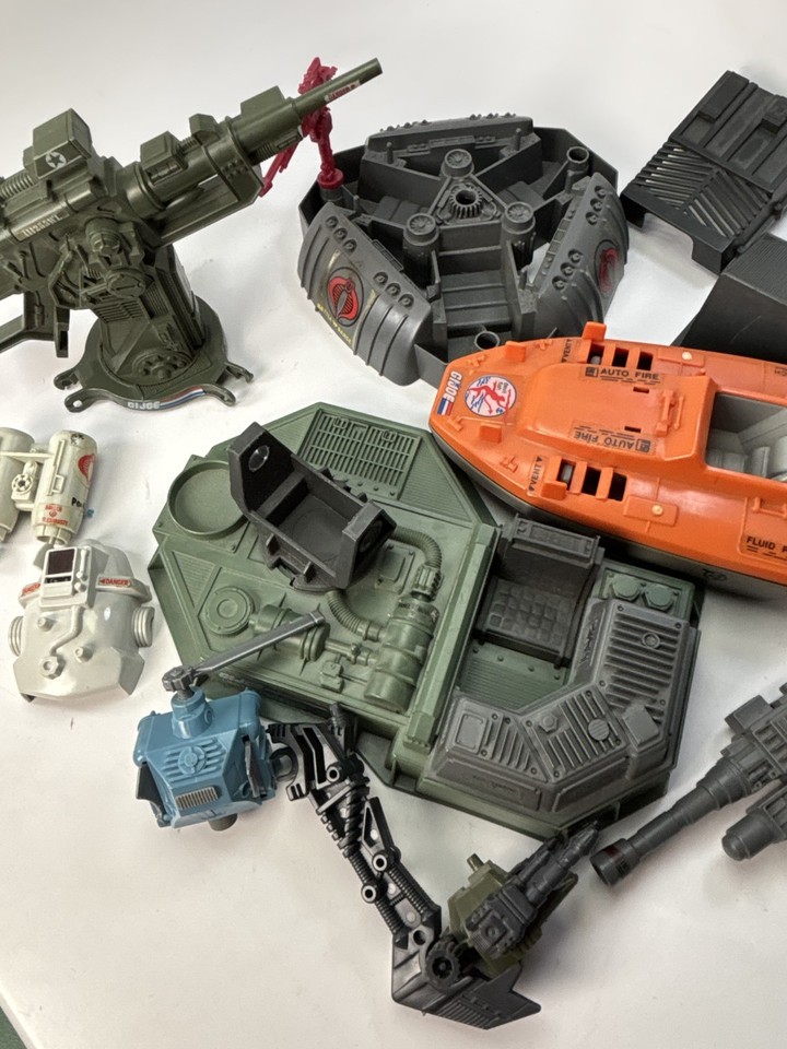 Lot 1980s GI Joe Parts Pieces Incomplete Vehicles Pack Armor Cannon ...