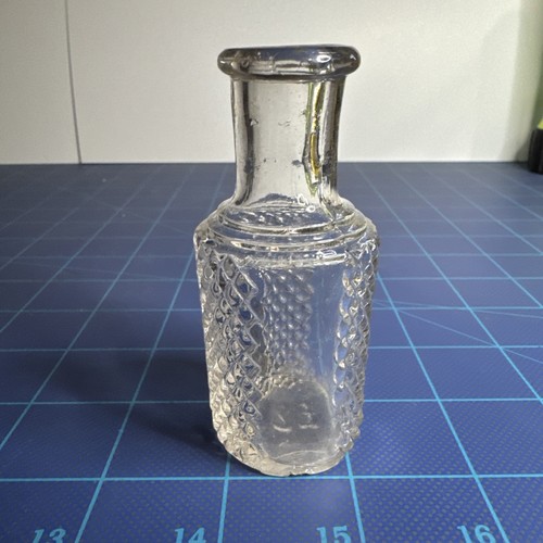 Vintage 1890s Round Quilted Poison Glass Bottle 3.25”Tall, Btm: E2 | eBay