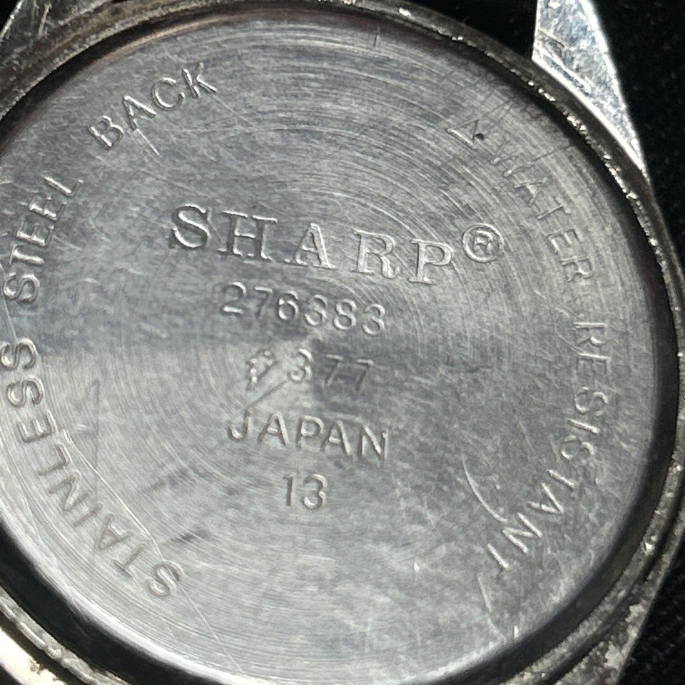 Vintage Sharp Men 276383 Railroad 24 Hour Silver Expansion Quartz Watch ...