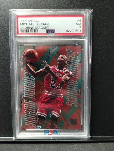 🔥1995 Fleer Metal #4 Michael Jordan Scoring Magnet-PSA 7-Bulls-NBA🔥 | eBay