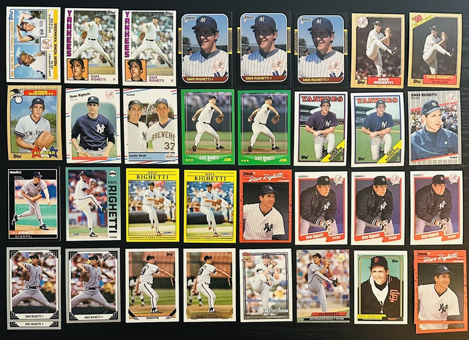 Dave Righetti Collection 34 Cards M/NM 1983-1995 New York Yankees SF ...