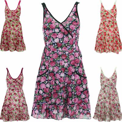 GYPSY DRESS RUFFLE HEM SUNDRESS ELASTIC STRAPS BEACH Gabrielle Parker ...