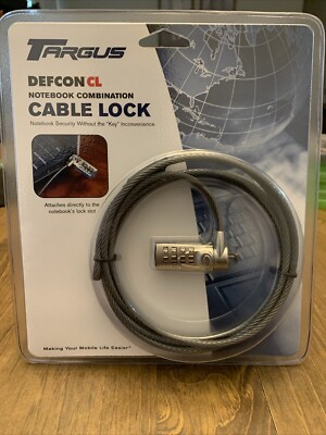 Laptop Cable Lock TARGUS Defcon CL | 6.5 ft | Combination Lock | PA410U ...