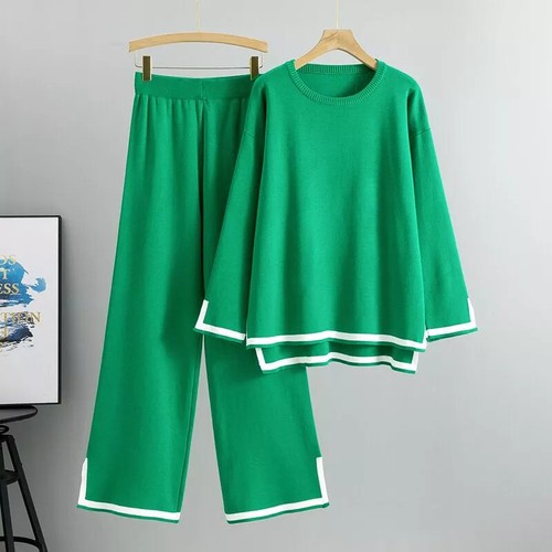 Ensemble Complet Tailleur Tuta Haut Pantalons Vert Over Doux 28128 | eBay