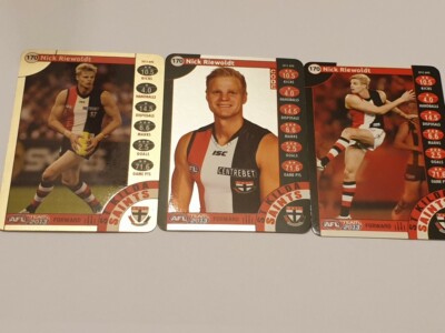 2013 TEAMCOACH Nick Riewoldt Regular + Silver + Gold Parallel cards ...