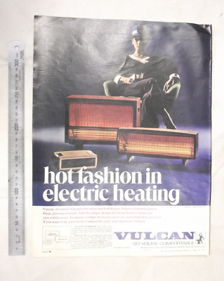 Vulcan Heaters Advertisement from a 1970 Magazine Electric Heater Fan ...