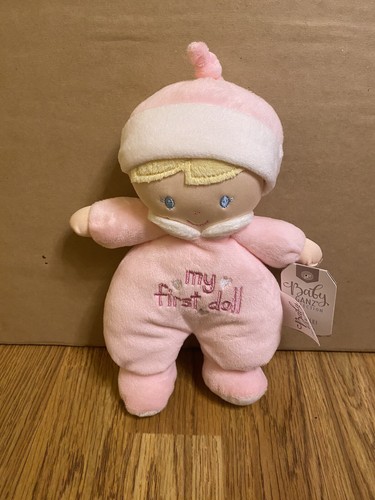 Baby Ganz Collection Pink My First Doll Baby Girl Plush With Rattle ...