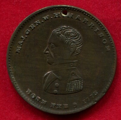 Maj: Gen. W. H. Harrison, The Peoples Choice Large Medal Token | eBay