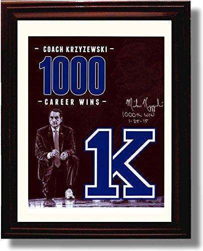 Unframed Duke Blue Devils Coach Krzyzewski Commemorative Autograph ...