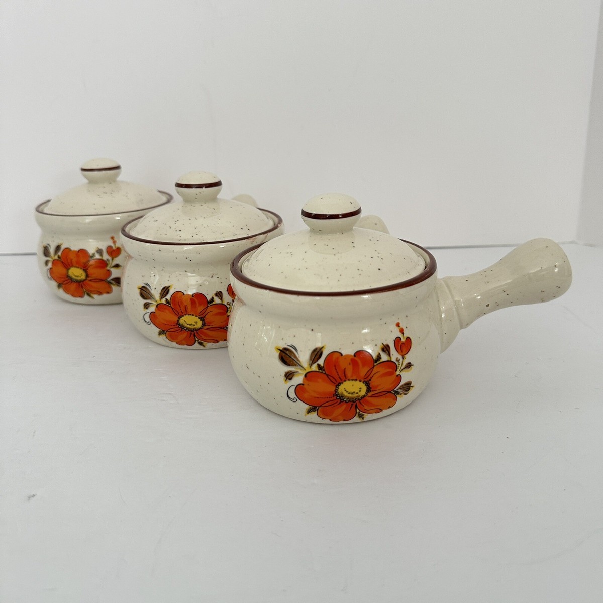 Retro Soup Bowls With Handles