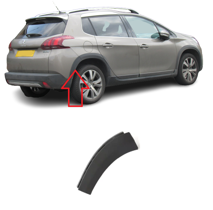 NEW FOR PEUGEOT 2008 2016 - 2019 REAR BUMPER SIDE MOLDING TRIM RIGHT O ...