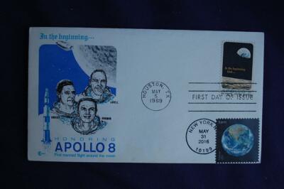 Apollo 8-6c & View of Planets Earth Stamps Dual FDC CoverCraft S#1371 ...