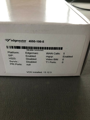 New EDGEWATER NETWORKS 4550 EdgeMarc 5 Network Services Gateway EM-4550 ...