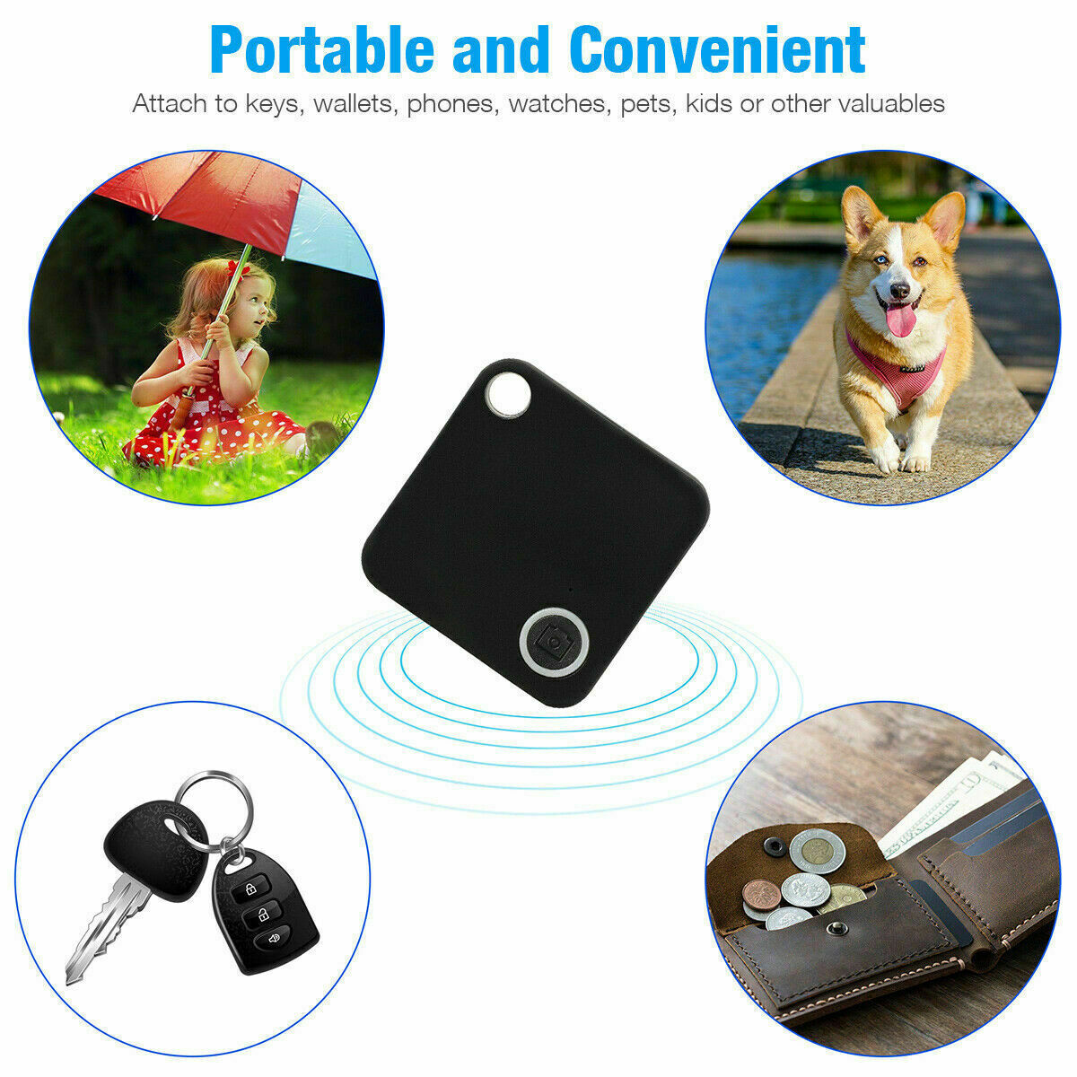 3Pack Tile GPS Tracker Wireless Bluetooth Anti-Lost Wallet Key Pet ...