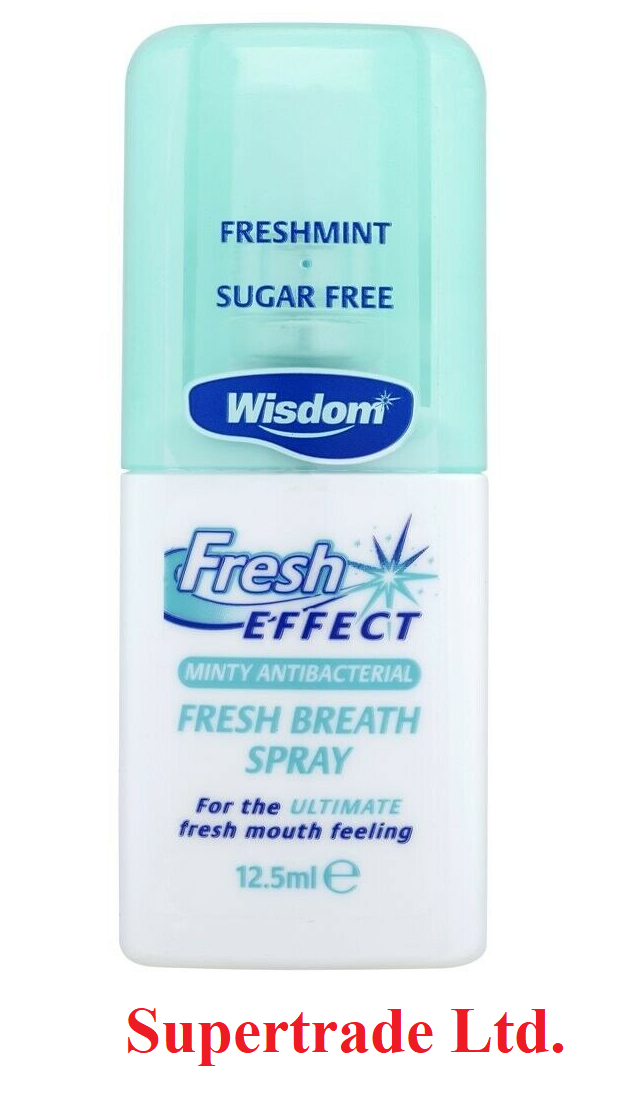 Wisdom Fresh Effect Breath Mouth Spray Minty AntiBacterial Sugar Free ...