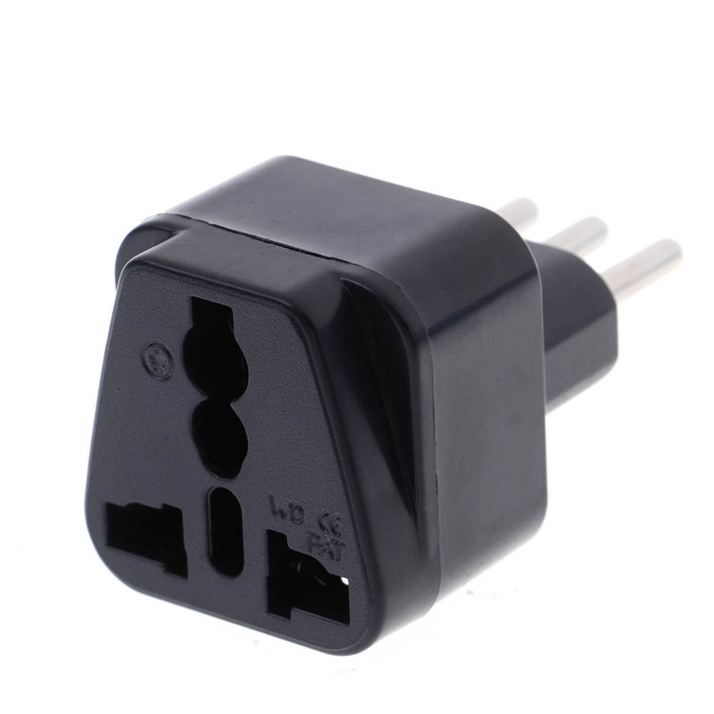 Universal UK/US/EU/AU to italy 3pin travel plug converter plug adapter ...