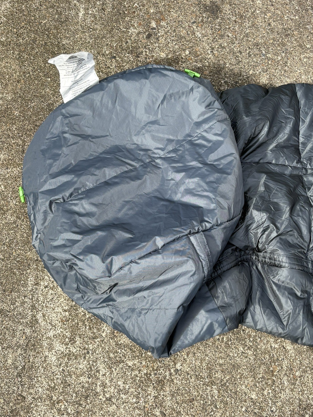 REI Evrgrn Crash Sack Camping Wearable Mummy Sleeping Bag Charcoal/Salt ...