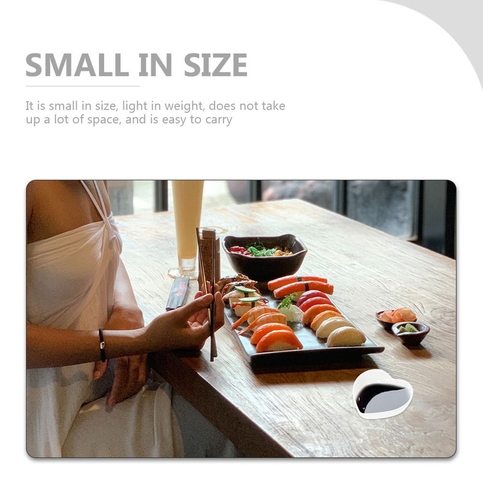 3 Pcs Ceramic Sauce Plates Small White Dipping Dish for Home Restaurant ...