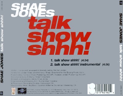 SHAE JONES TALK SHOW SHHH! [SINGLE] NEW CD 601215621624| eBay