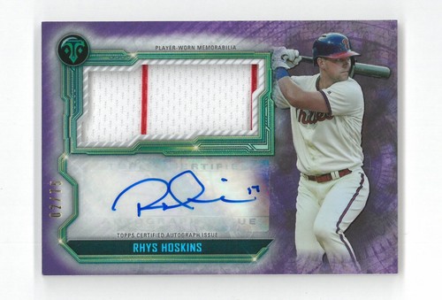 2020 Topps Triple Threads - Autograph Single Jumbo Relics Rhys Hoskins ...
