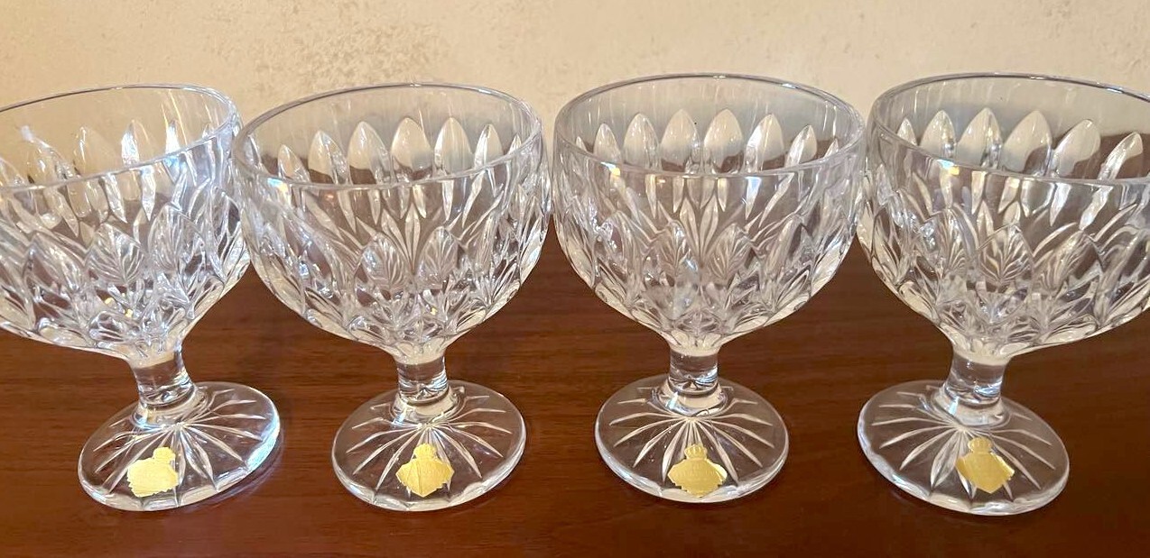 Echt Bleikristall German Lead Crystal Goblets Stemware Glasses Set of 4 ...