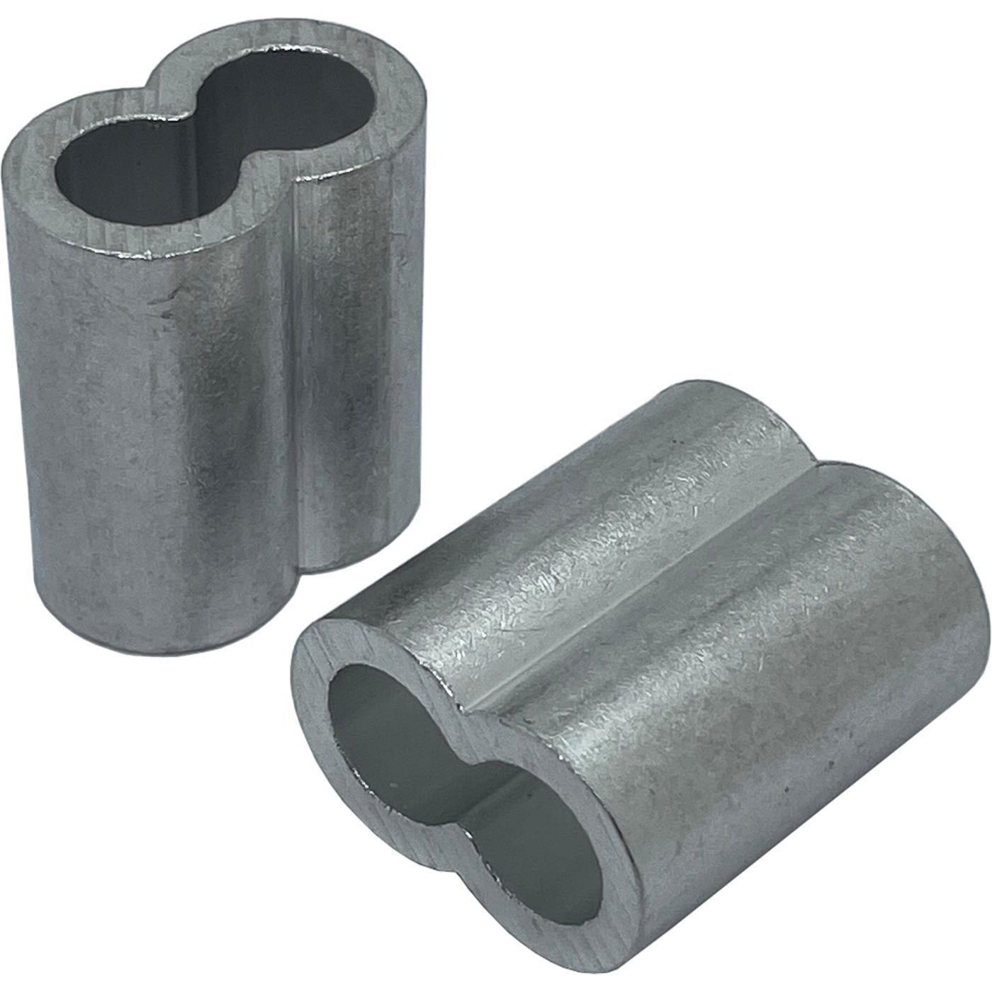 500x Wire rope clamp Aluminium 12mm Aluminium Press clamp Press sleeve ...