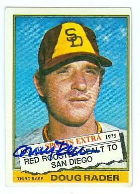 Doug Rader autographed baseball card (San Diego Padres) 1976 Topps #44T ...
