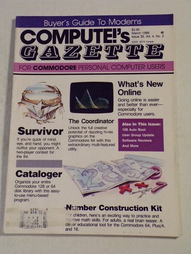 COMPUTE!'s Commodore Gazette March 1986, Issue 033, Vol. 4, No. 3 ...