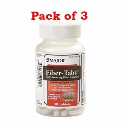 Major Fiber Tabs Bulk Forming Laxative Constipation Relief Gentle 90ct ...