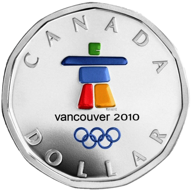 Vancouver Olympic Logo 🇨🇦 Canada Olympic Lucky Loonie $1 Dollar
