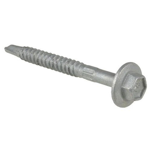 Qty 500 Hex Flange 14g-10 x 65mm Metal Self Drilling Screw Galvanised ...