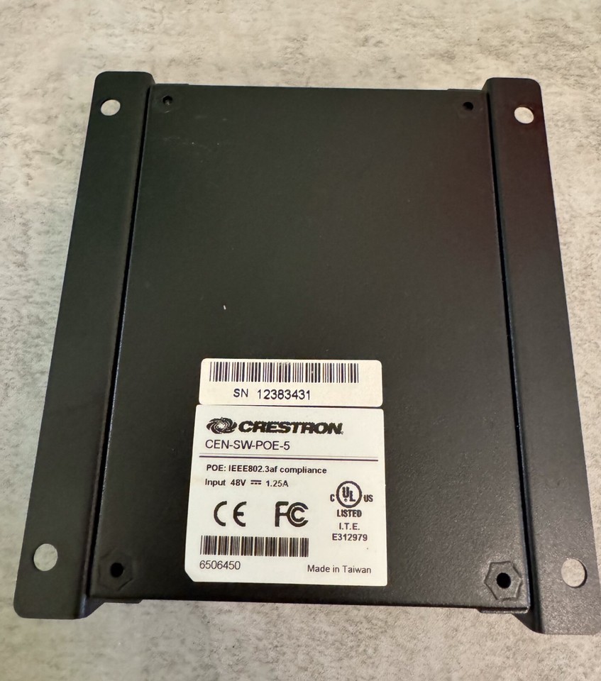 Crestron CEN-SW-POE-5 5-Port PoE Ethernet Switch UNIT ONLY | eBay