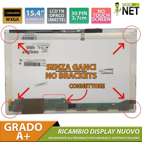 Pannello Display LCD da 15.4 pollici per B154EW04 30 pin WXGA | eBay