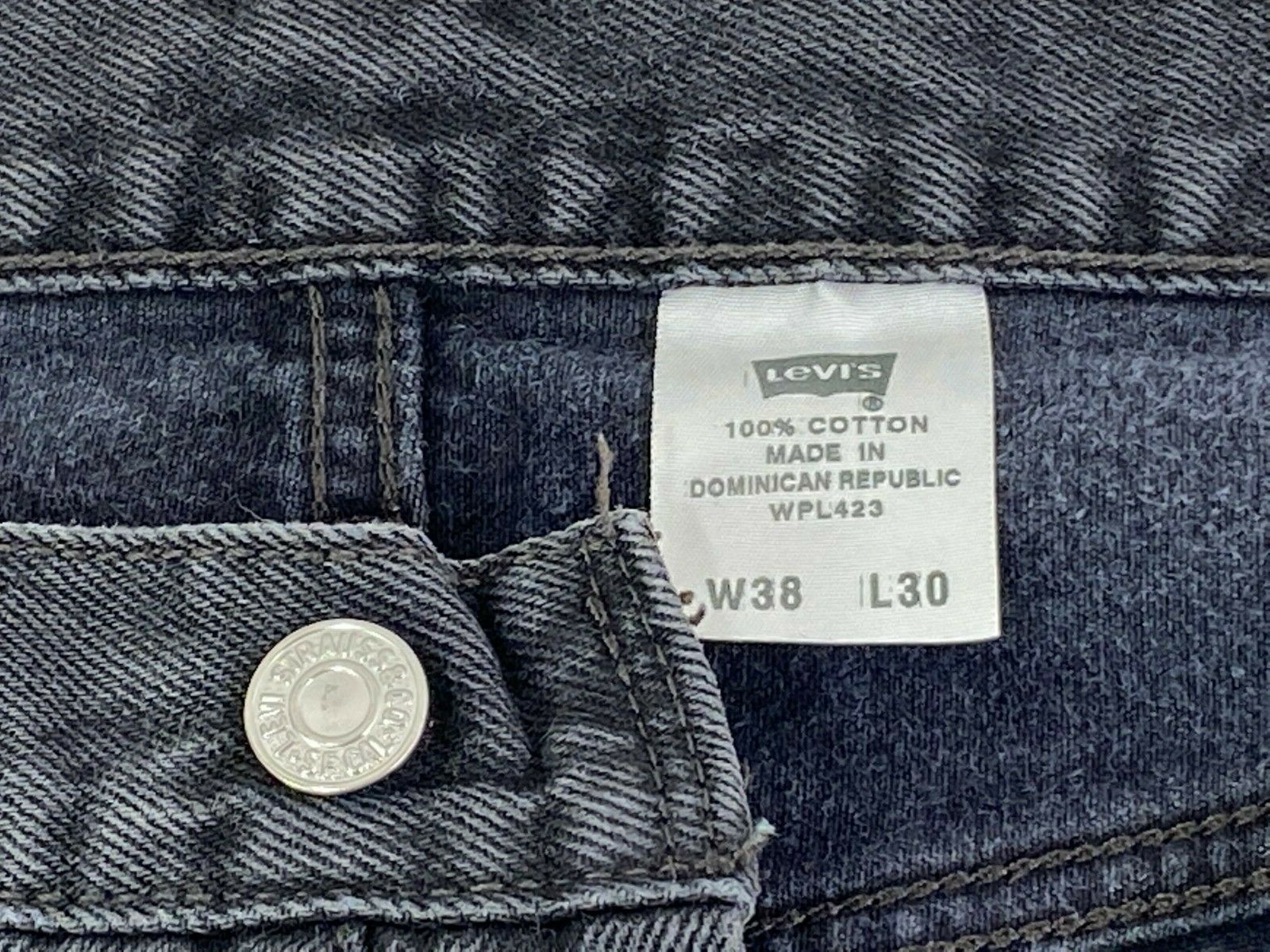 Levi's Original 501 Straight Leg Denim Jeans Black C… - Gem