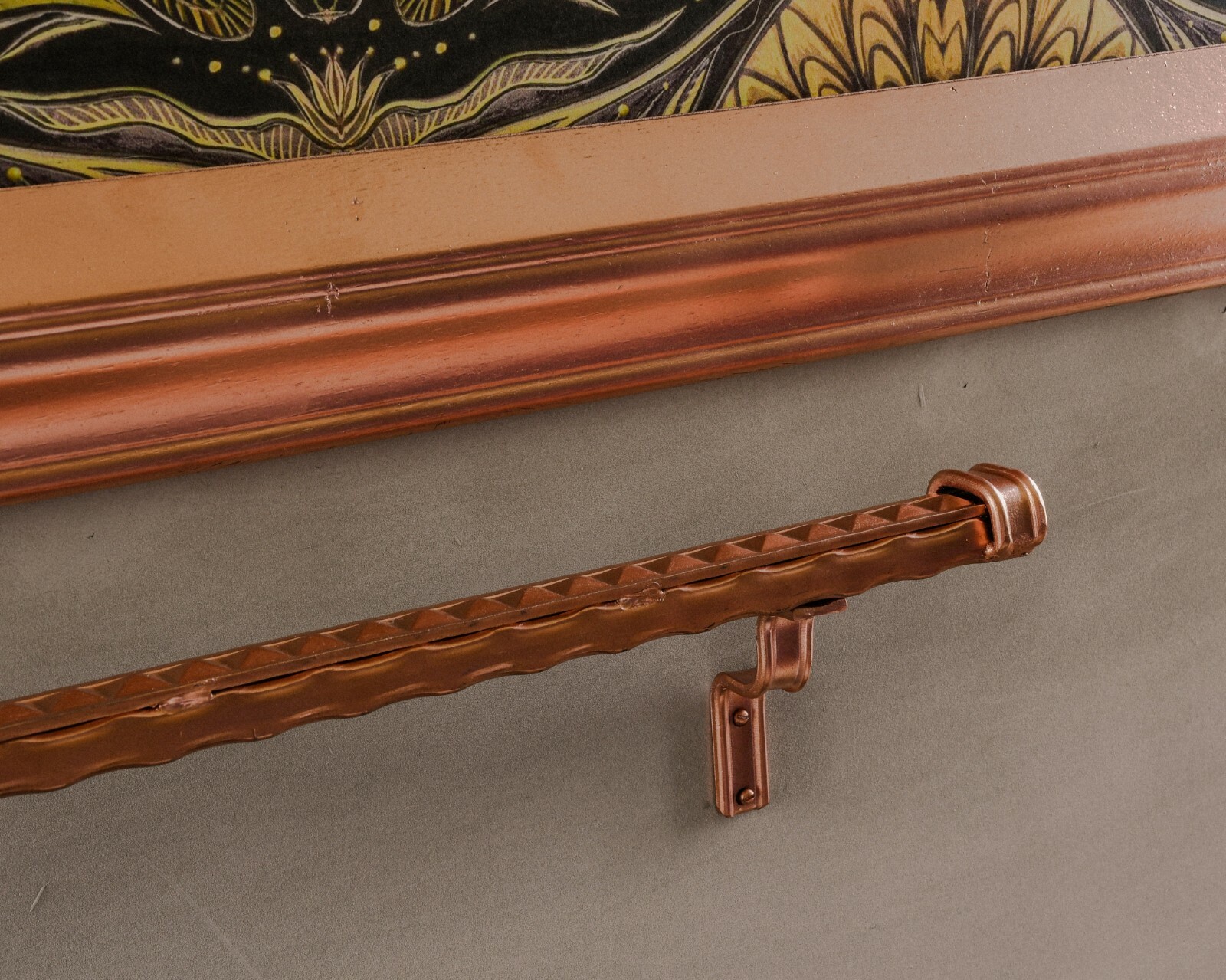 Stair hand rail, Bannister, handrail & brackets, rose gold, Art deco ...