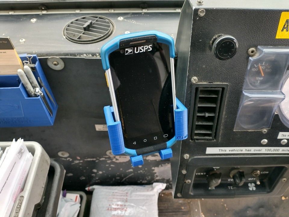 USPS LLV Scanner (Zebra TC77) Holder/Cradle 3D Printed For RAM Ball ...