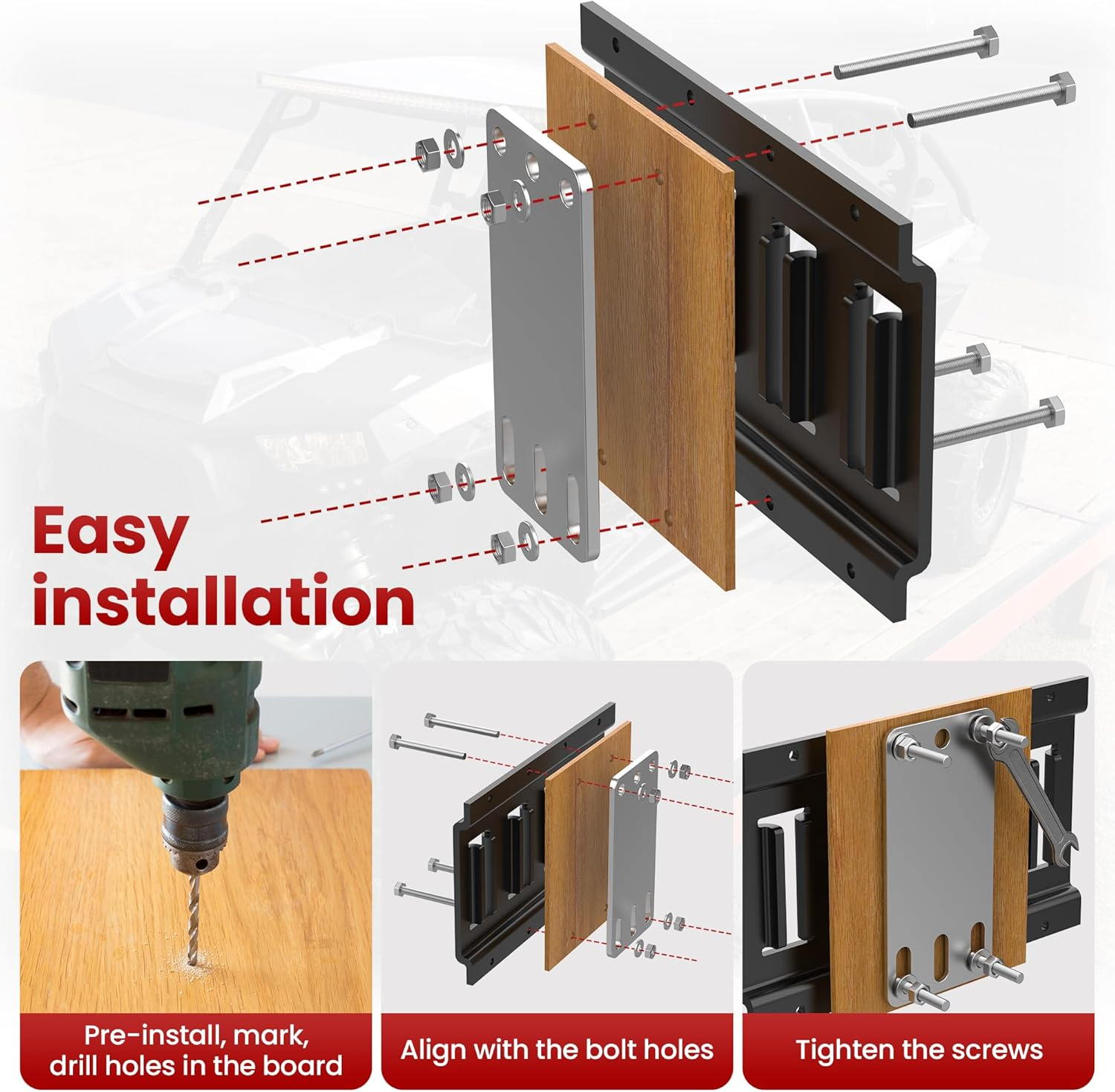 6 Pcs E Track Plate | E-Track Backing Plate Installation Kit | Heavy ...