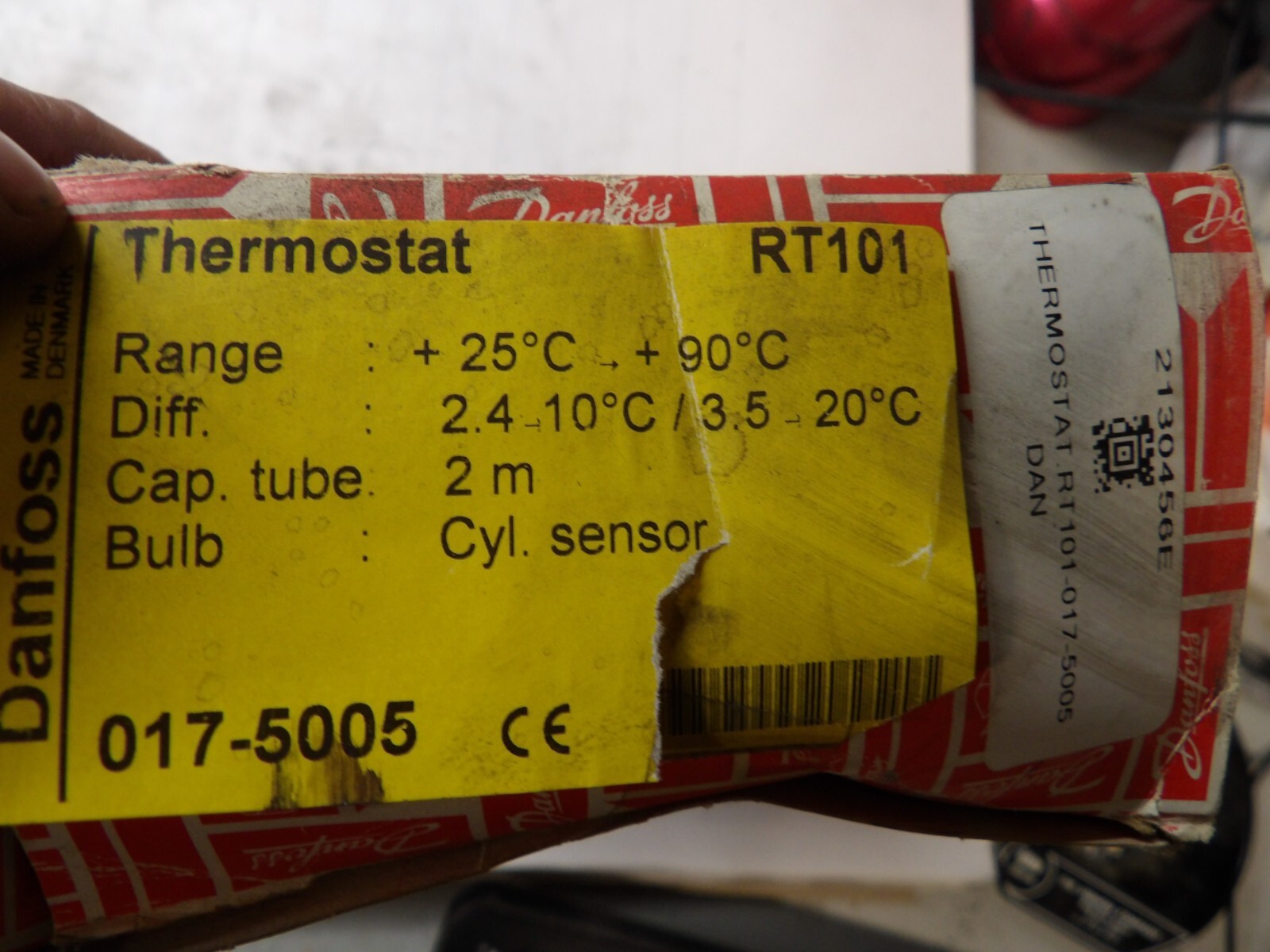 NEW DANFOSS RT101 TEMPERATURE SWITCH / THERMOSTAT 25º C - 90º C RANGE ...