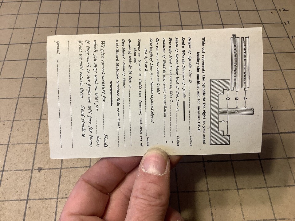 original circa 1920 Samuel j Shimer & Sons, cutter heads: double sided ...