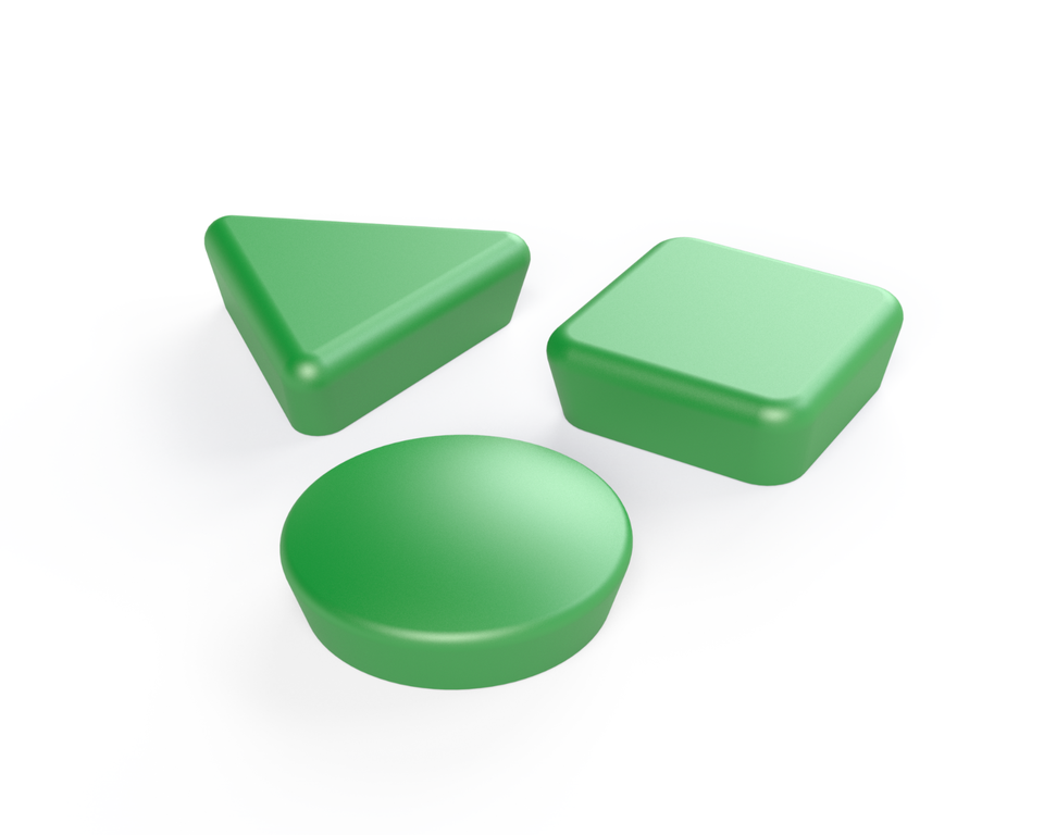 FLASH SALE! 6 Neodymium Glassboard/Whiteboard Magnets (Triangle, Circle ...