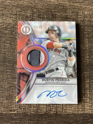 2025 Topps Tribute Dustin Pedroia Threads Patch Auto Relic /99 Red Sox ...