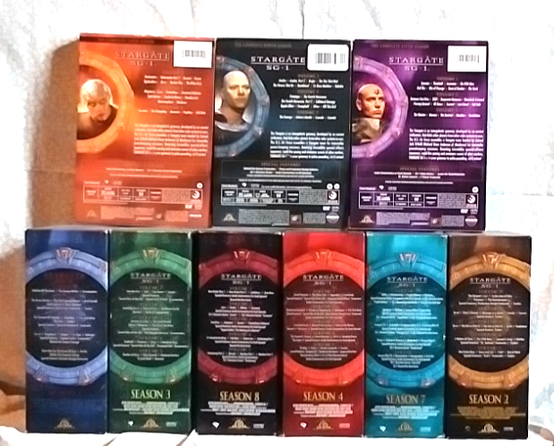 Set of 9 Stargate SG-1 DVD Box Sets Seasons 1-9 TV Series | eBay