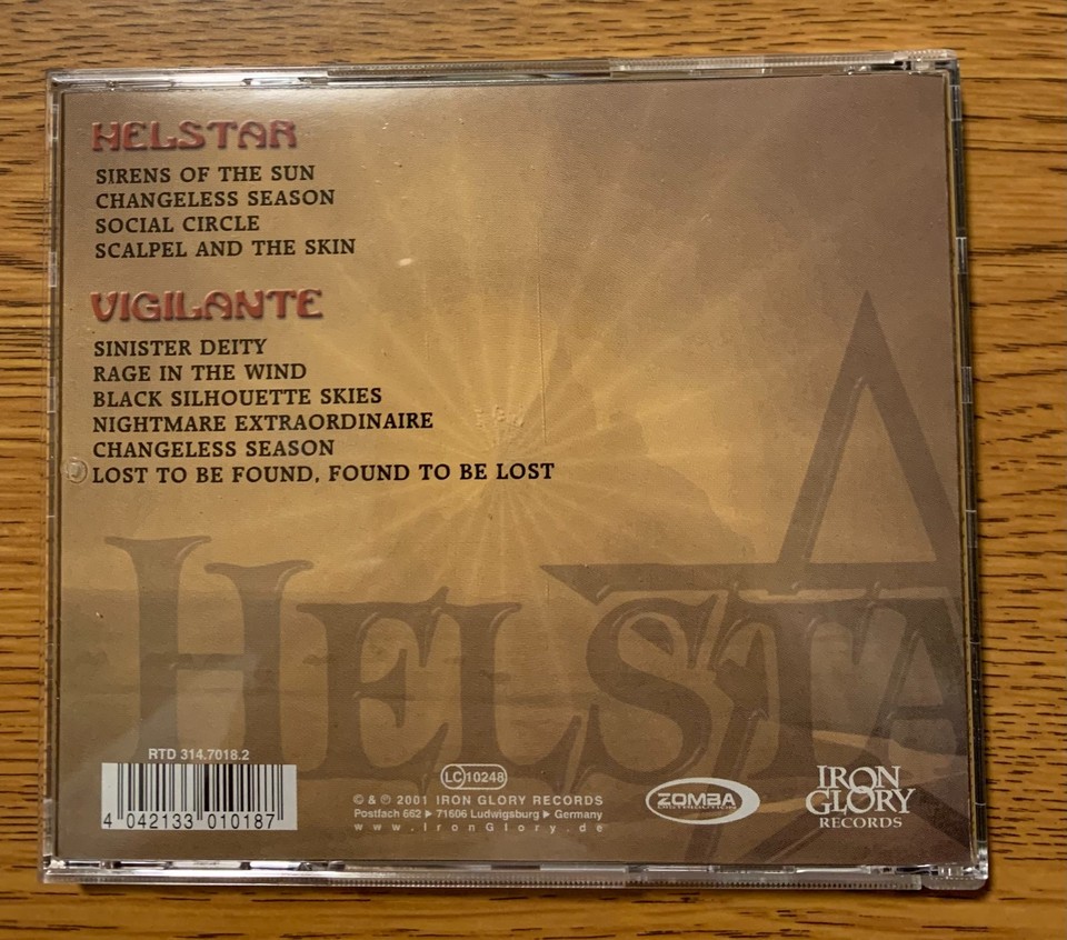 HELSTAR CD The James Rivera Legacy (Iron Glory Records 2001) | eBay