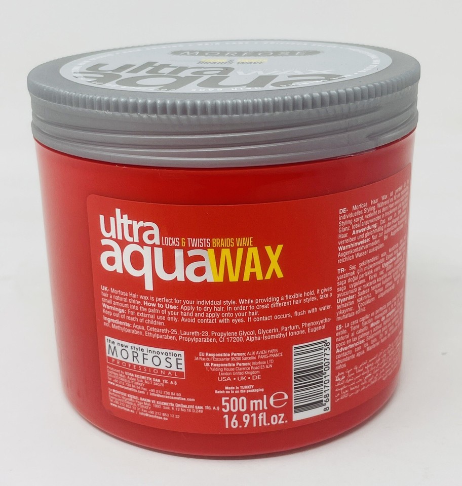 Morfose Ultra Aqua Hair Wax Locks & Twists Braids Wave 16,9 Oz (Red) | eBay