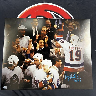 Bryan Trottier Signed 16x20 NY Islanders Inscribed HOF Autographed ...