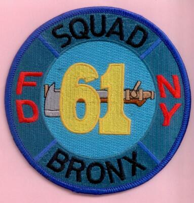 New York City Fire Dept Squad 61 Patch Round | eBay