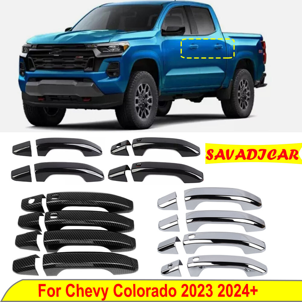 R&L Door Handles Cover Exterior Trim For Chevy Fit Colorado 23 ...