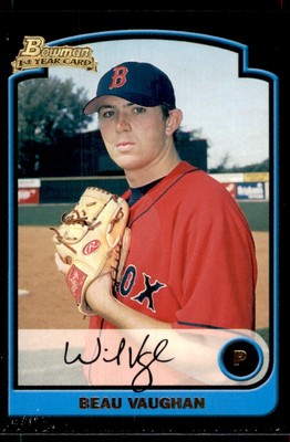 2003 BOWMAN DRAFT PICKS & PROSPECTS GOLD BEAU VAUGHAN BOSTON RED SOX # ...